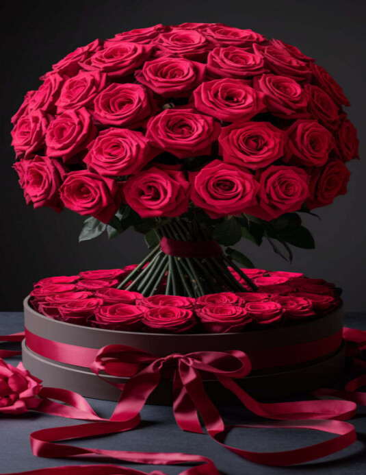 Joyful Rose Flower Bouquet Flyer (us Letter) Template | PosterMyWall