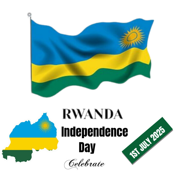 Plantilla de Joyful Rwanda Independence Day Album Cover | PosterMyWall