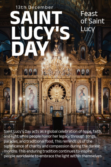 Joyful Saint Lucy's Day Poster Template | PosterMyWall