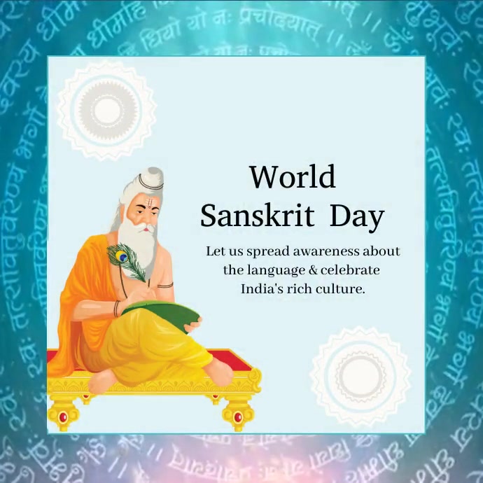 Joyful Sanskrit Day Instagram Post Template | PosterMyWall