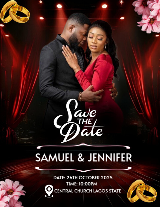 Joyful Save The Date Flyer Design Flyer (us Letter) Template | PosterMyWall