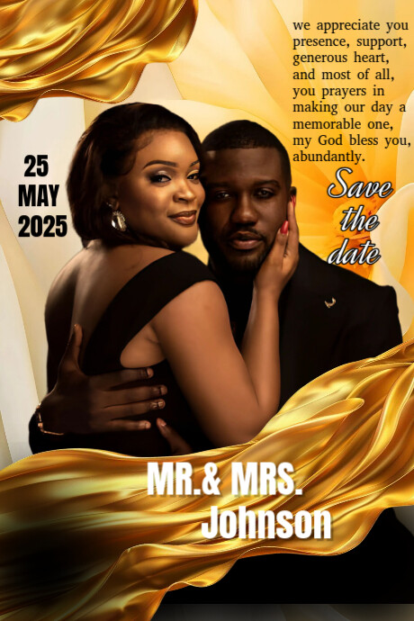 Copy of Joyful Save The Date Poster | PosterMyWall