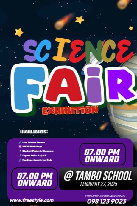 Joyful Science Fair Exhibition Poster Template | PosterMyWall