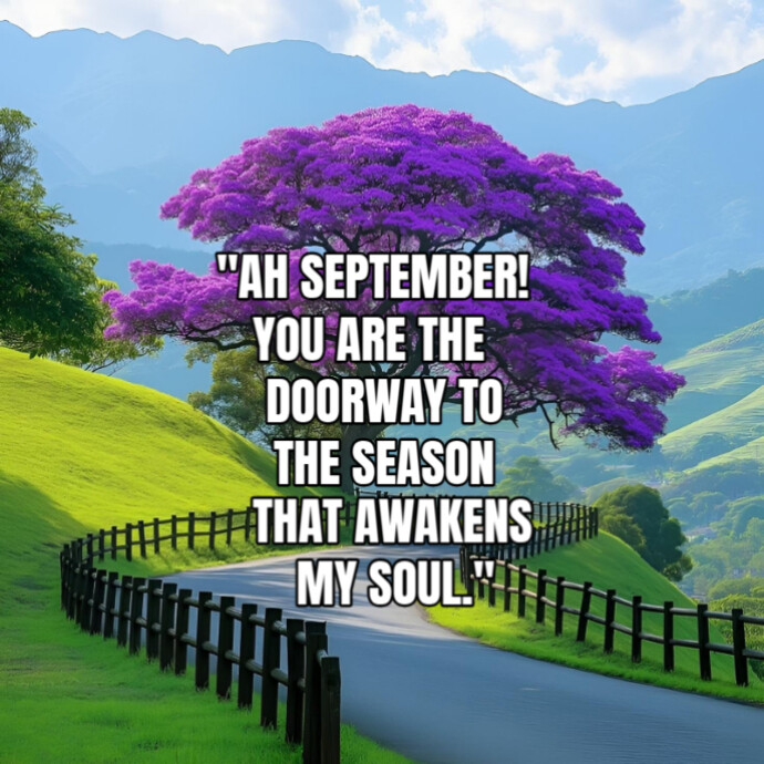Joyful September Caption Album Cover Templat | PosterMyWall