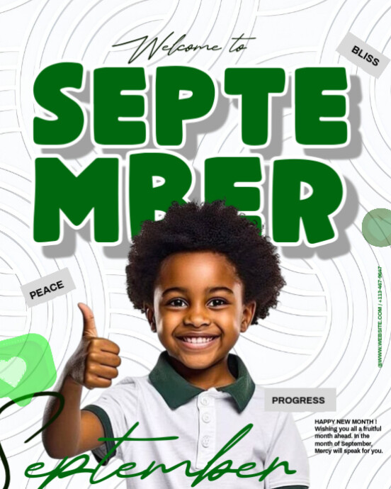 Joyful September Instagram Portrait Template | PosterMyWall