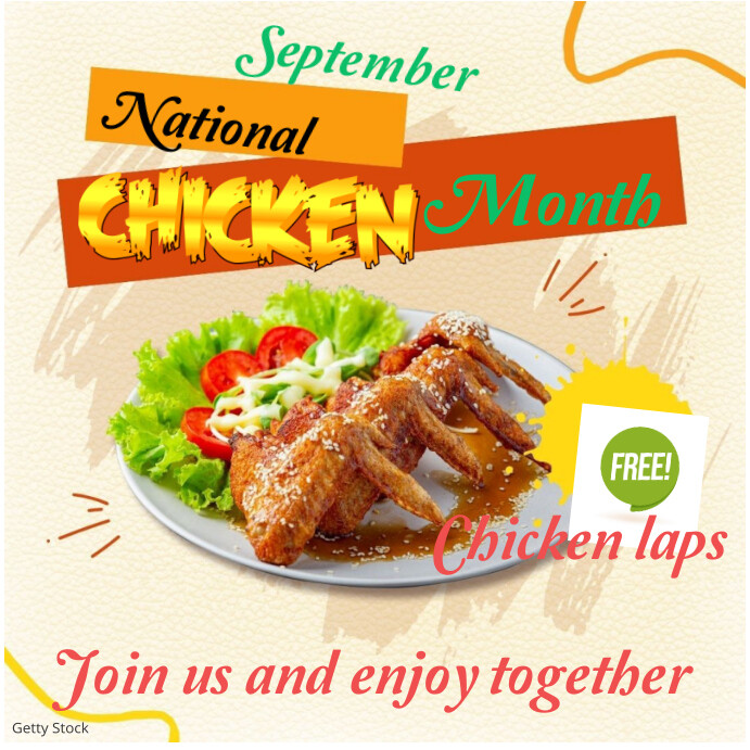 Modèle Joyful September National Chicken Month Celeb | PosterMyWall