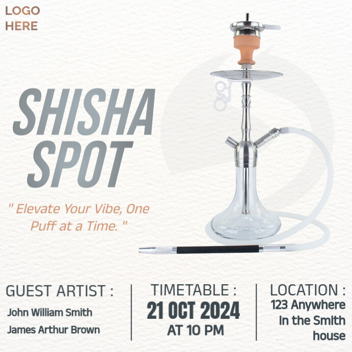 Joyful Shisha Spot Instagram Post Template | PosterMyWall