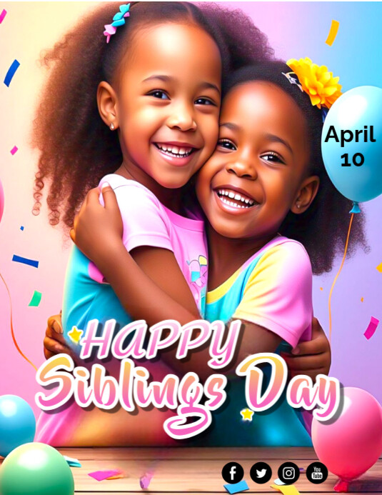 Copy of Joyful Siblings Day Flyer (us Letter) | PosterMyWall