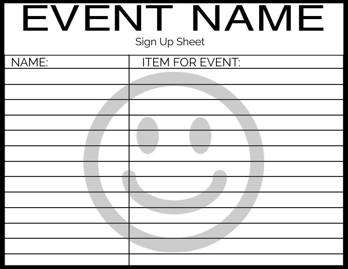 Copy of Joyful Sign Up Sheet, Event Sign Up, Easy Sig | PosterMyWall