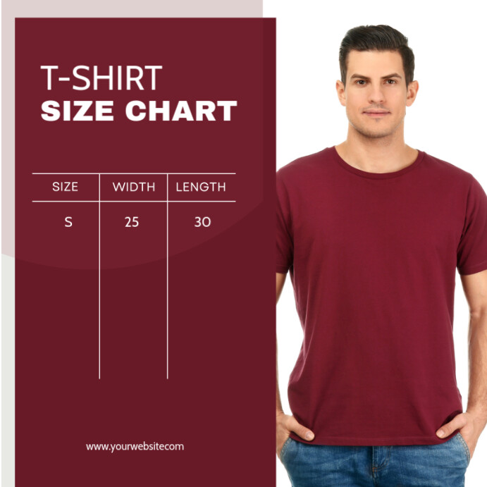 Joyful Size Chart Instagram Post Template | PosterMyWall