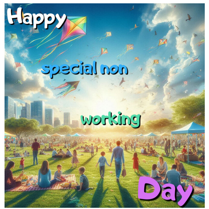 Joyful Special Non Working Day Instagram Post Template | PosterMyWall