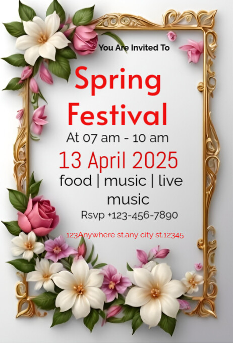 Joyful Spring Festival Poster Template | PosterMyWall