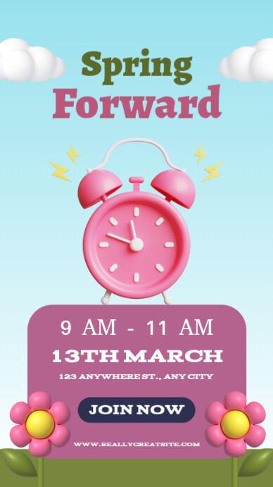 Joyful Spring Forward Instagram Story Template | PosterMyWall