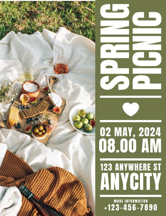 Joyful Spring Picnic Event Flyer (us Letter) Template | PosterMyWall