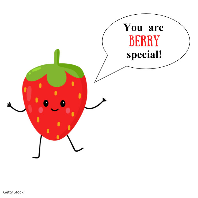 Joyful strawberry encouragement post Template | PosterMyWall