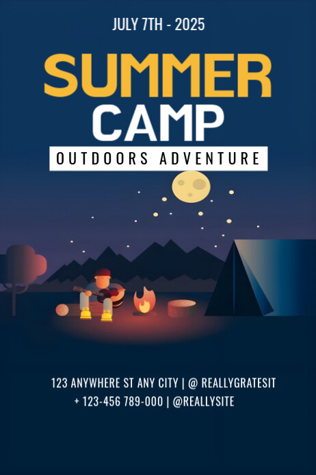 Joyful Summer Camp Poster Template | PosterMyWall