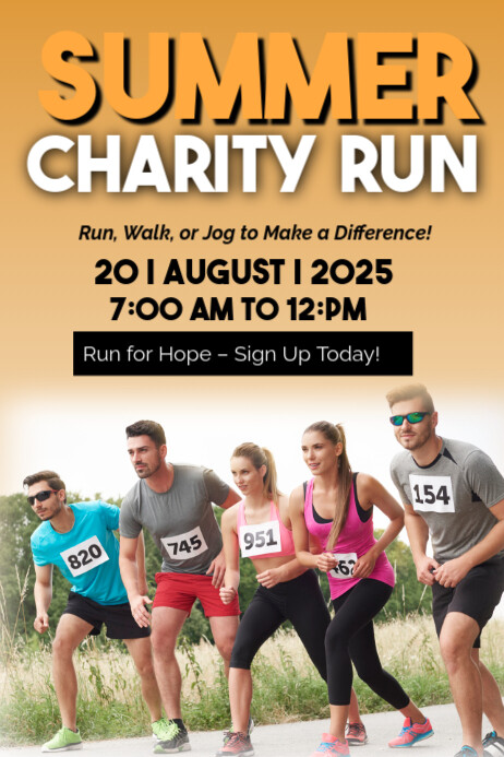 Modèle Joyful Summer Charity Run Poster | PosterMyWall