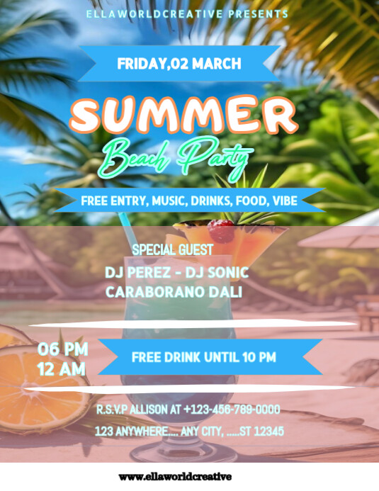 Copy of Joyful Summer Flyer (us Letter) | PosterMyWall