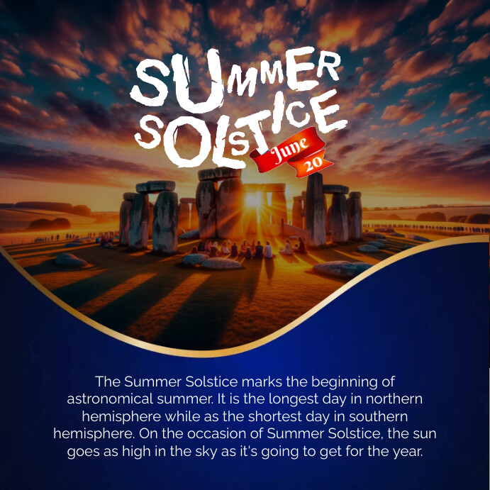 Plantilla de Joyful Summer Solstice Day Instagram Post | PosterMyWall