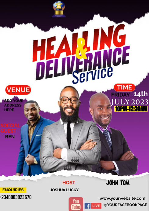 Joyful Sunday Service A4 Template | PosterMyWall