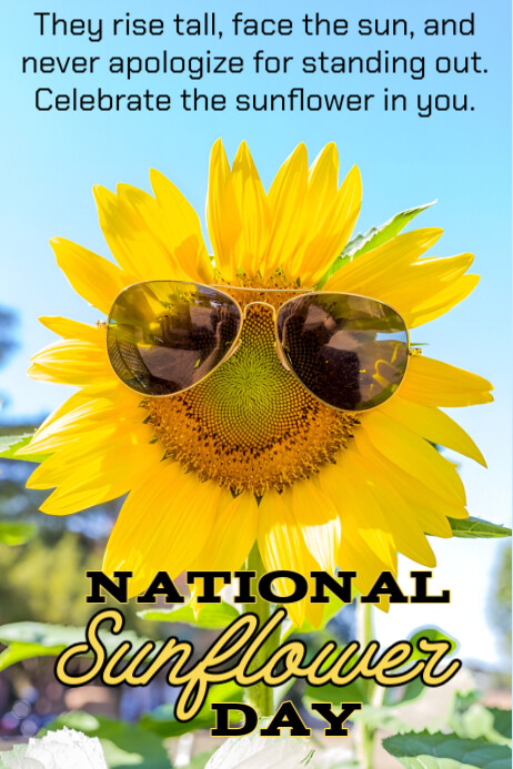 Copy of Joyful Sunflower Day Poster | PosterMyWall