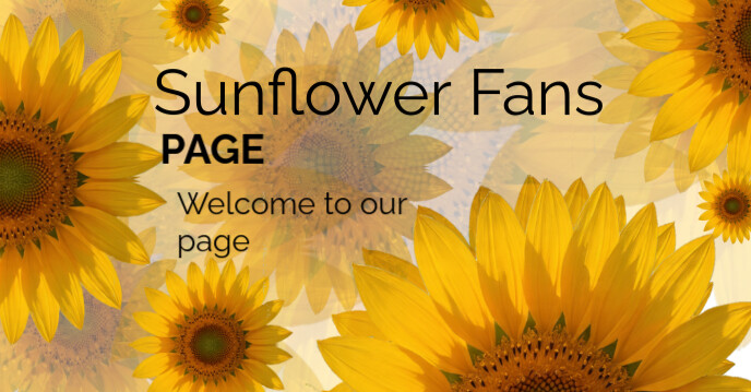 Plantilla de Joyful Sunflower Page Facebook Group Cover Photo ...
