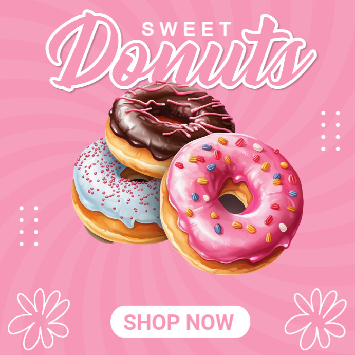 Joyful Sweet Donuts Sale Instagram Post Template | PosterMyWall