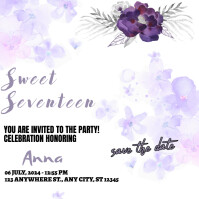Sweet Seventeen Template | PosterMyWall