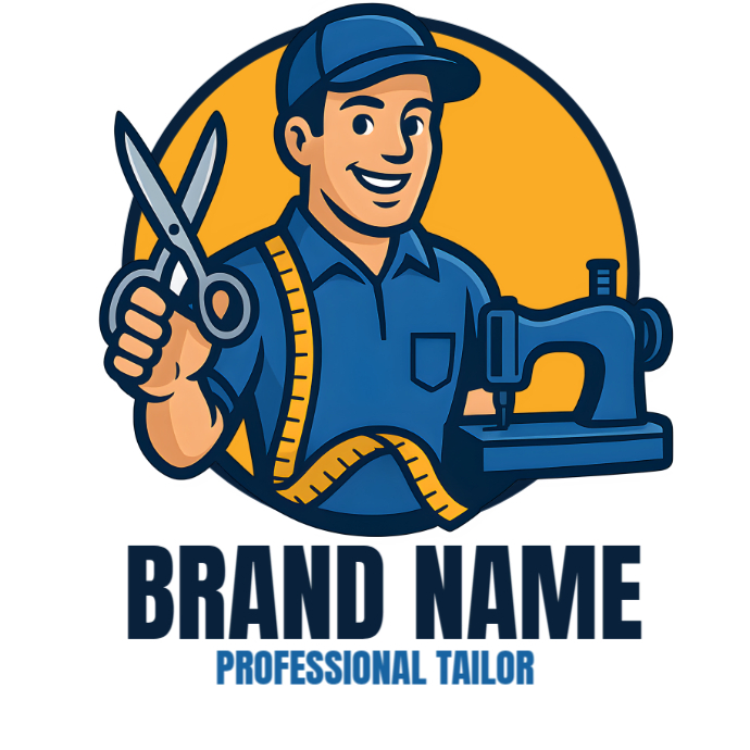 Joyful Tailor Shop Professional Logo Design Template Logo | PosterMyWall