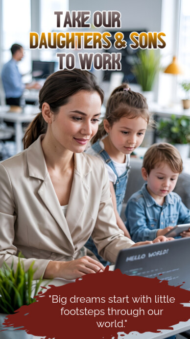 Joyful Take Our Daughter And Son To Work Day Instagram Story Template ...