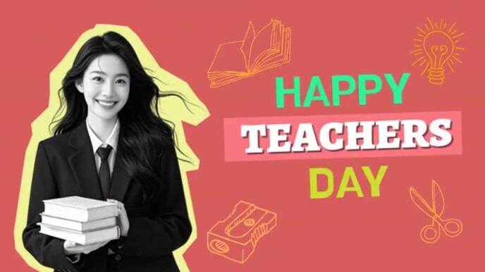Joyful Teachers Day Digital Display (16:9) Template | PosterMyWall
