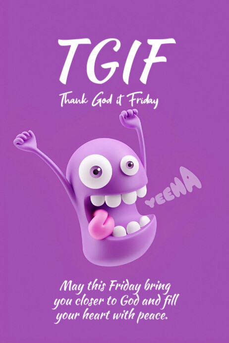 Joyful Tgif Banner 4' × 6' Template | PosterMyWall