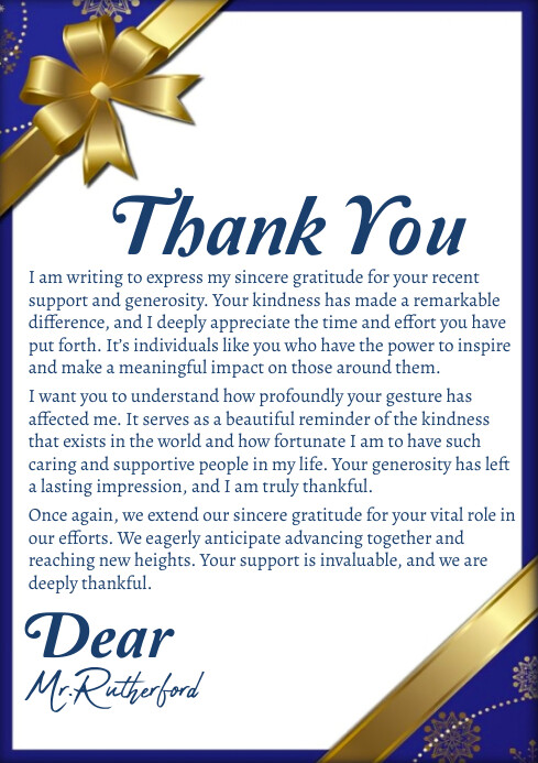 Joyful Thank You A4 Templat | PosterMyWall