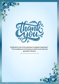Joyful Thank You A4 Template | PosterMyWall