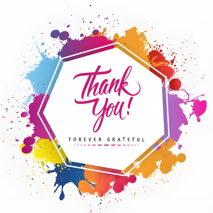 Joyful Thank You Card Square (1:1) Template | PosterMyWall