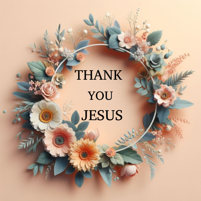 Joyful Thank You Jesus Instagram Post Template | PosterMyWall