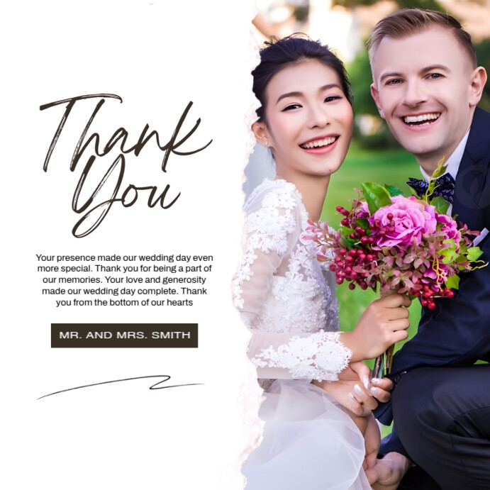 Joyful Thank You Post Square (1:1) Template | PosterMyWall
