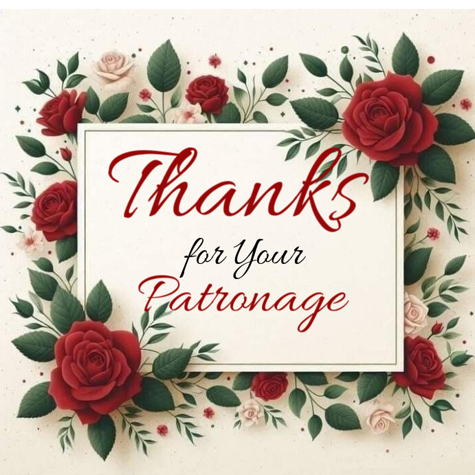 Joyful Thanks For your patronage Instagram Post Template | PosterMyWall