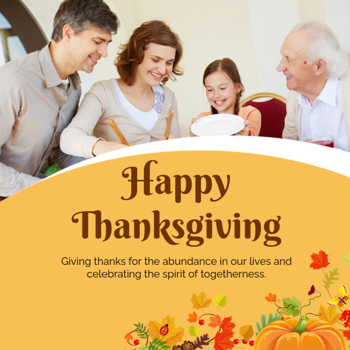 Modèle Joyful Thanksgiving Day Flyer Instagram Post | PosterMyWall