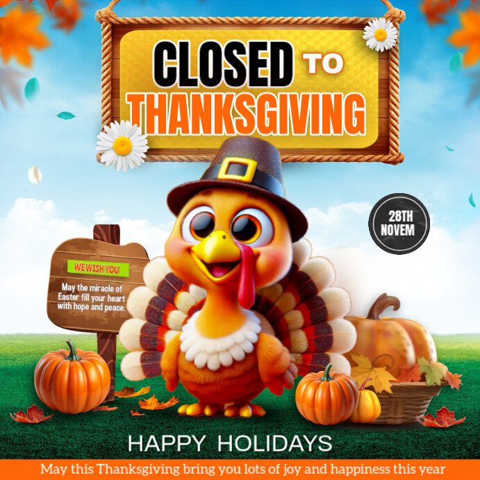 Joyful Thanksgiving Instagram Post Template | PosterMyWall