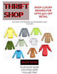 Thrift store flyer template | PosterMyWall
