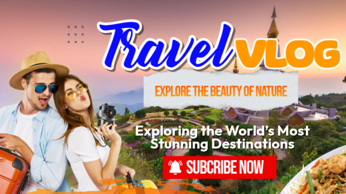 Joyful Travel Lifestyle Youtube Thumbnail Modelo | PosterMyWall