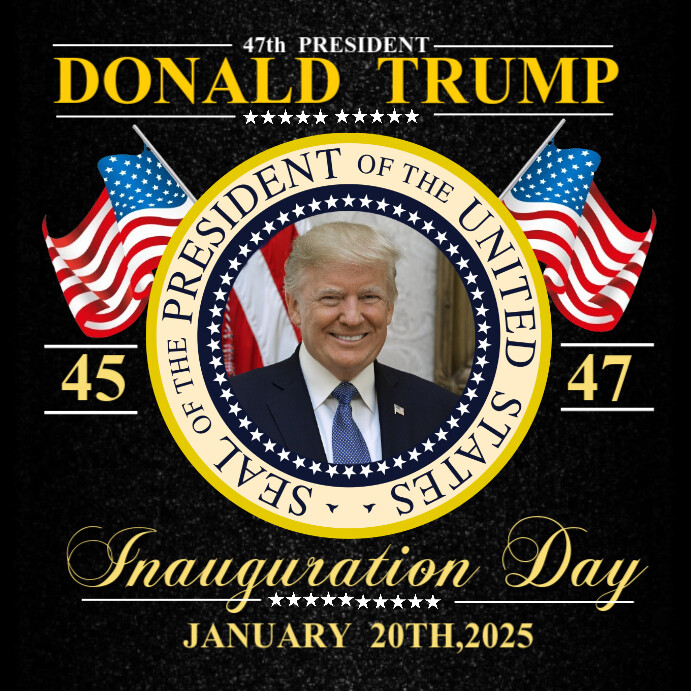 Joyful Trump Presidential Inauguration Day Template Instagram Post ...