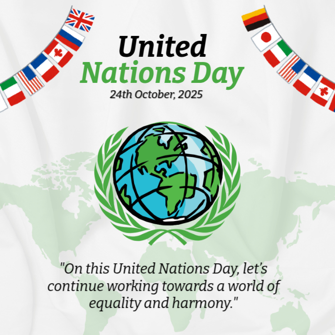 Joyful United Nations Day Instagram Post Template | PosterMyWall