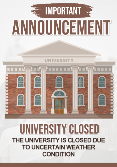 Copy of Joyful University Closed Announcement A4 | PosterMyWall