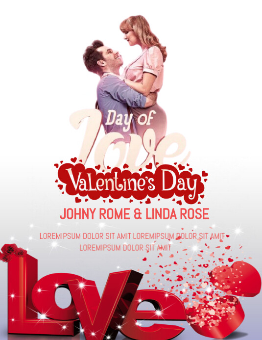 Plantilla de Joyful Valentine Couple Love Day Flyer | PosterMyWall