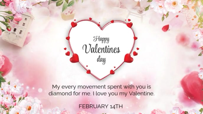 Joyful Valentine Video Ads Digital Display (16:9) Template | PosterMyWall