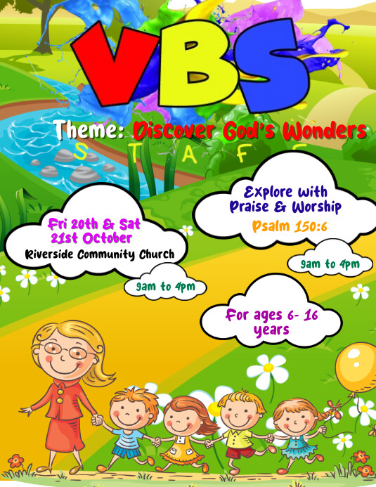 Joyful Vbs Flyer (us Letter) Template | PosterMyWall
