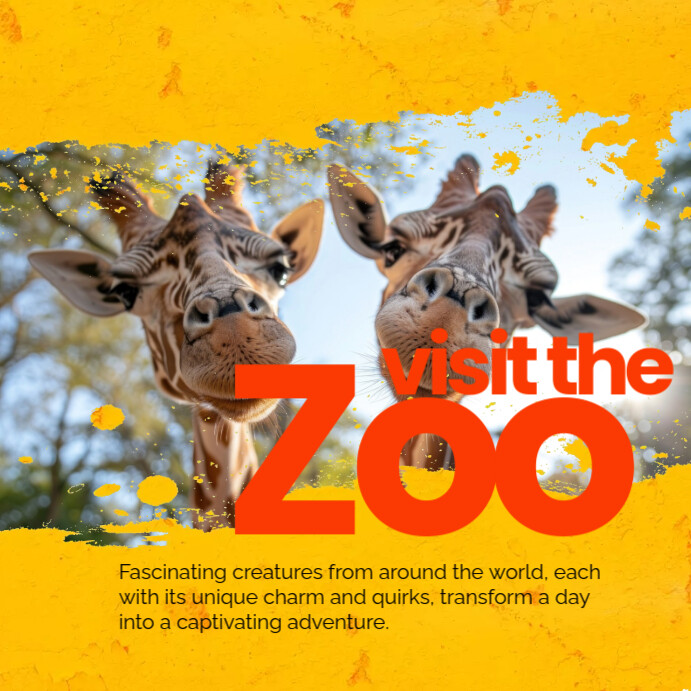 Copy of Joyful Visit The Zoo Day Instagram Post | PosterMyWall