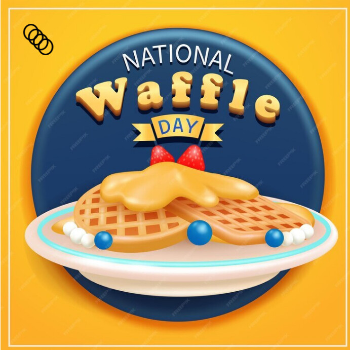 Plantilla de Joyful Waffle Day Instagram Post | PosterMyWall